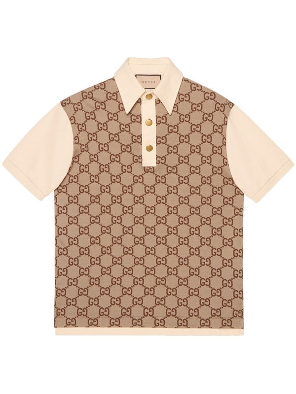 GUCCI MONOGRAM-PRINT POLO SHIRT – FlyAvenue
